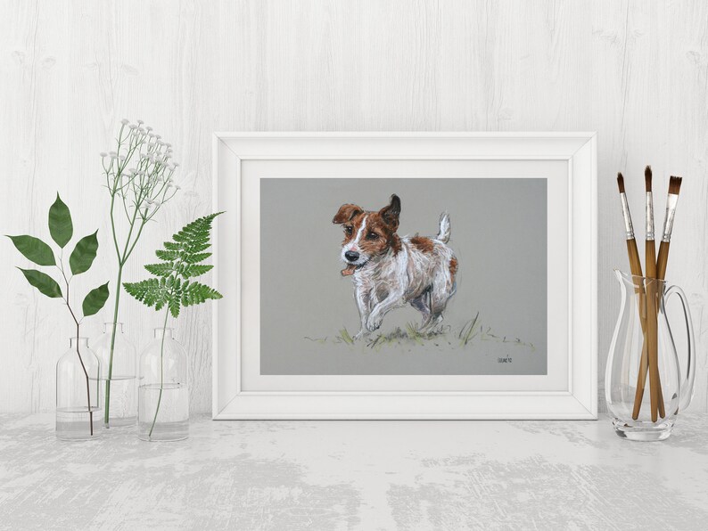 Jack Russell Terrier Dog Art Print Dog Wall Art Pet Art LE - Etsy