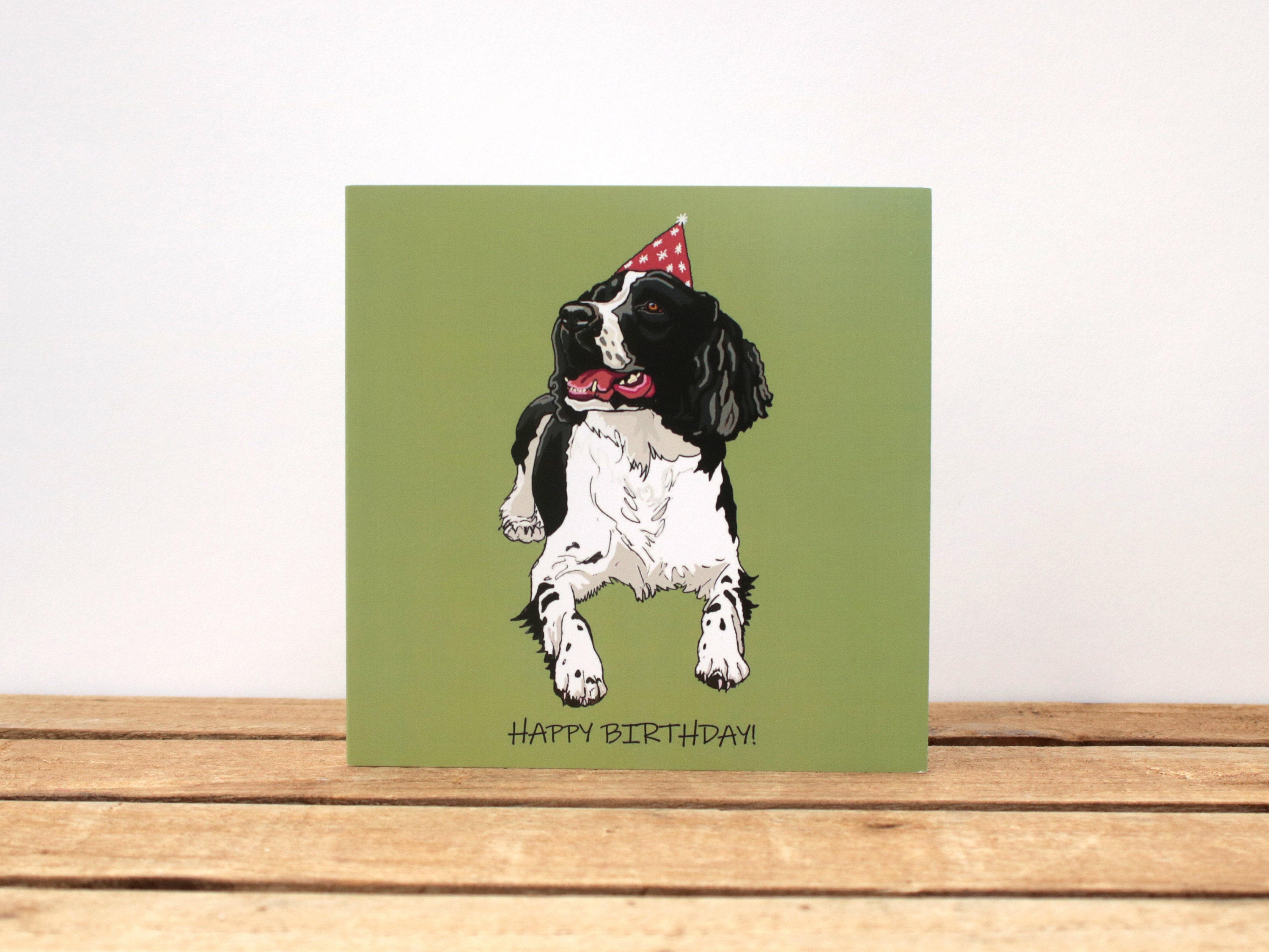 Springer Spaniel Dog Birthday Card Card From the Dog Dog - Etsy