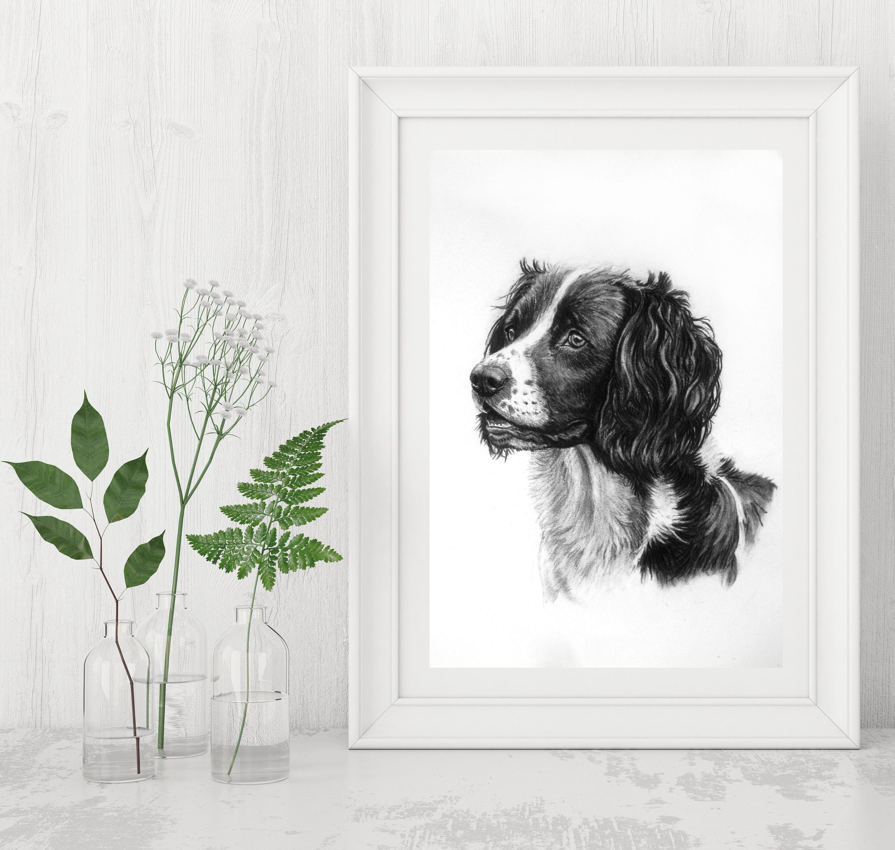 Springer Spaniel dog wall art print Spaniel lover gift for | Etsy