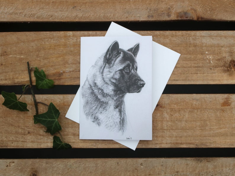 Akita Dog Card Birthday or Thank You Card Akita Lover Gift - Etsy