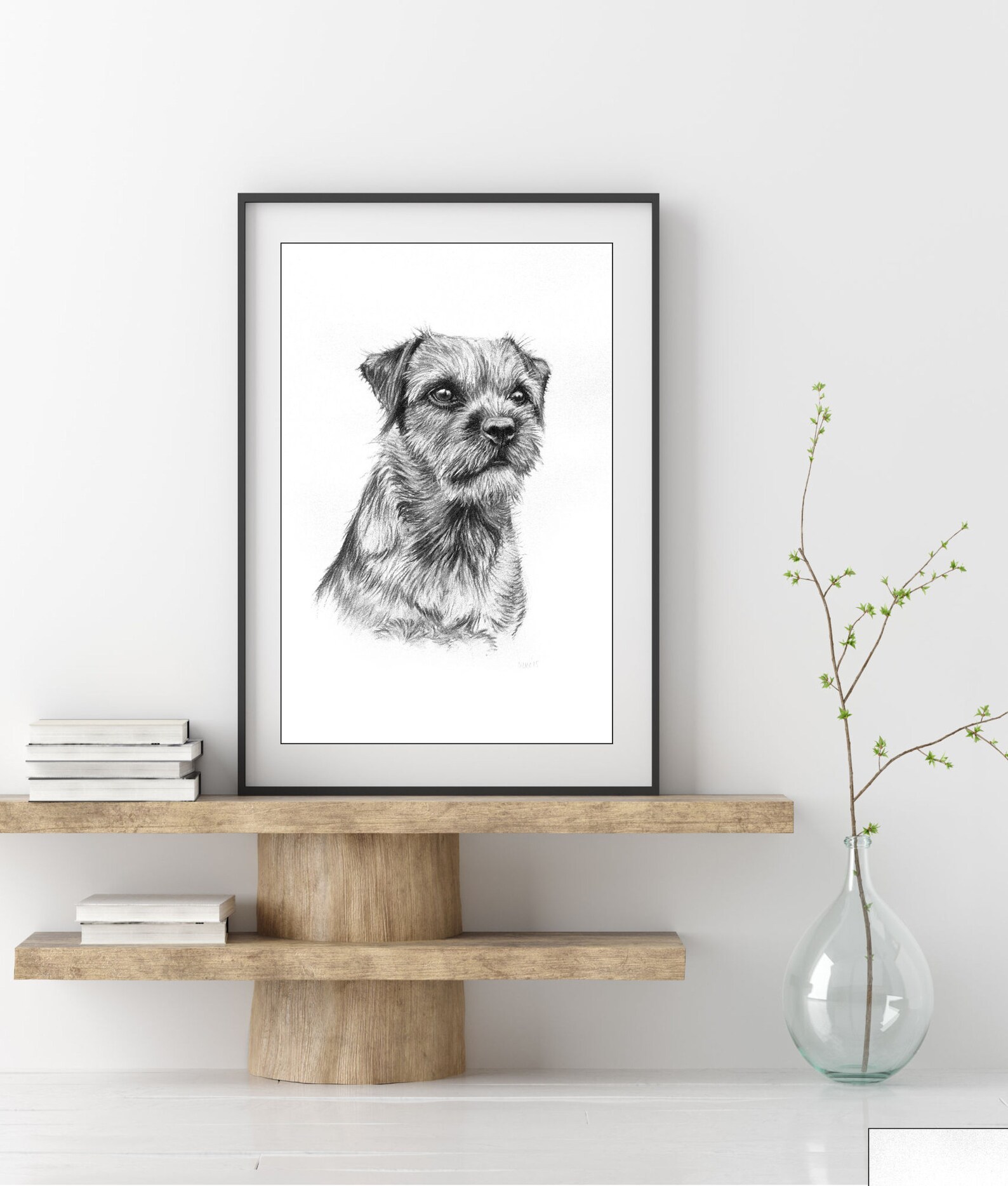 Border Terrier Dog Wall Art Print Farmhouse Decor Dog - Etsy