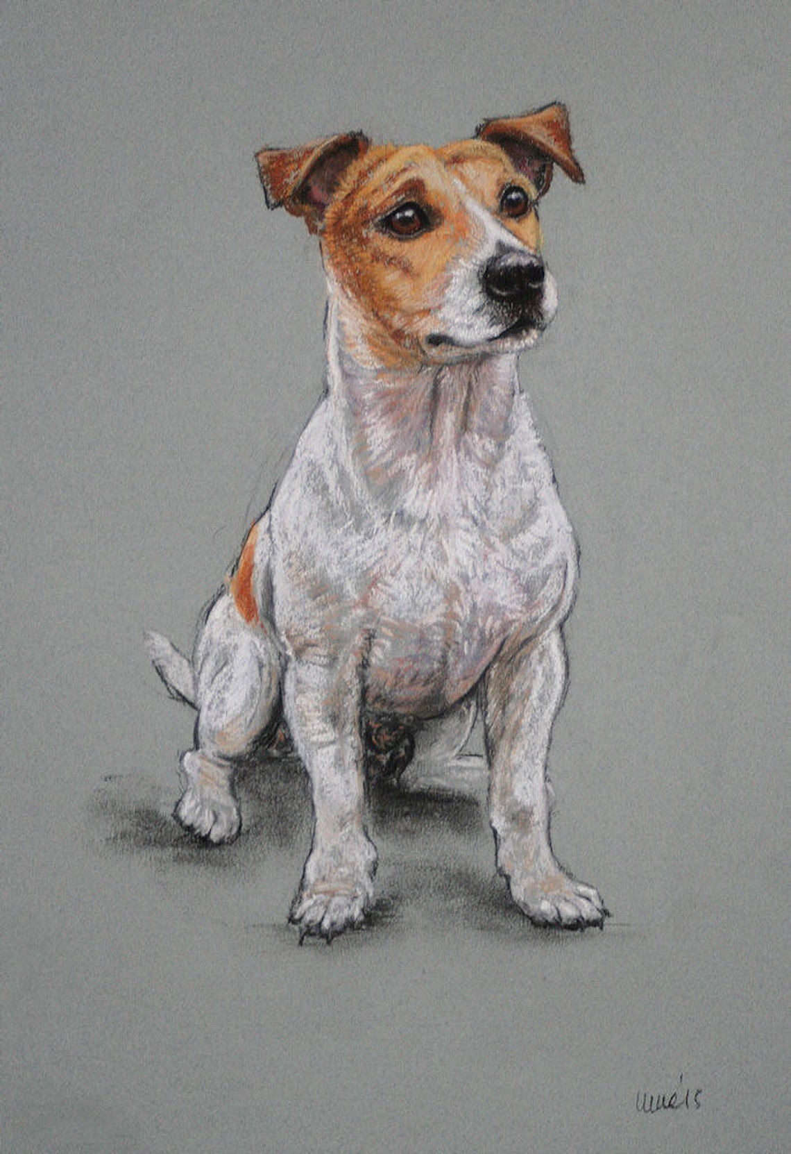 Jack Russell Terrier Dog Art Print Terrier Lover Gift Pastel - Etsy