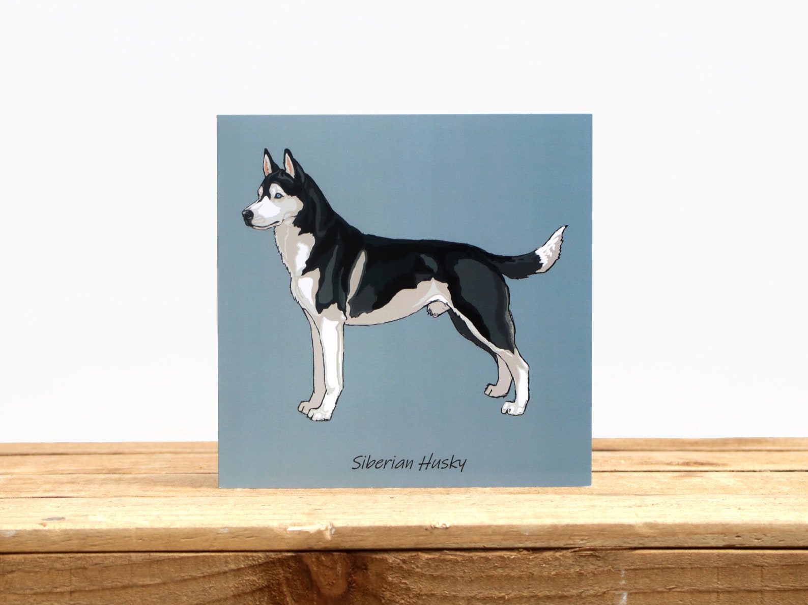 Husky Dog Card Birthday or Thank You Card Siberian Husky - Etsy