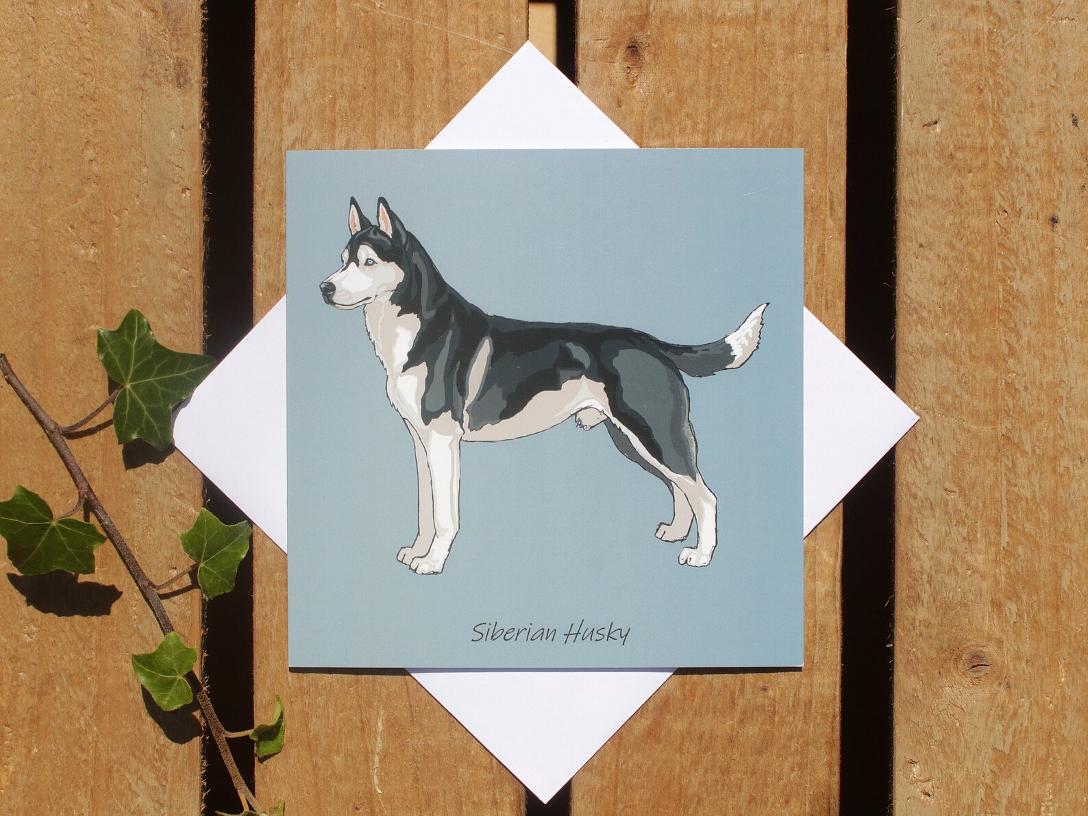Husky Dog Card Birthday or Thank You Card Siberian Husky - Etsy