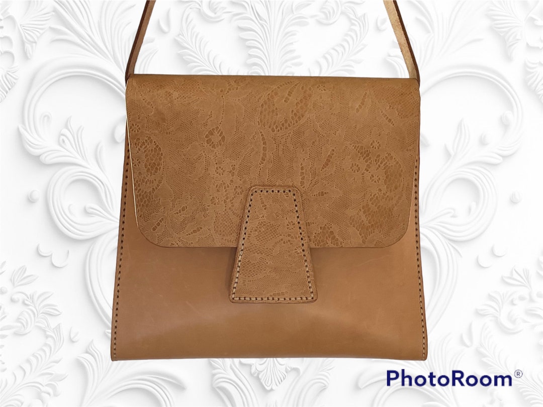 Natural Coloured Leather Handbag - Etsy Denmark