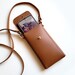 Leather Mobile Phone Bag With Crossbody Strap and Card Pocket - Etsy