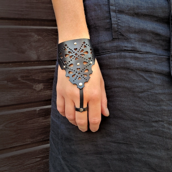 Leather Hand Cuffs - Etsy