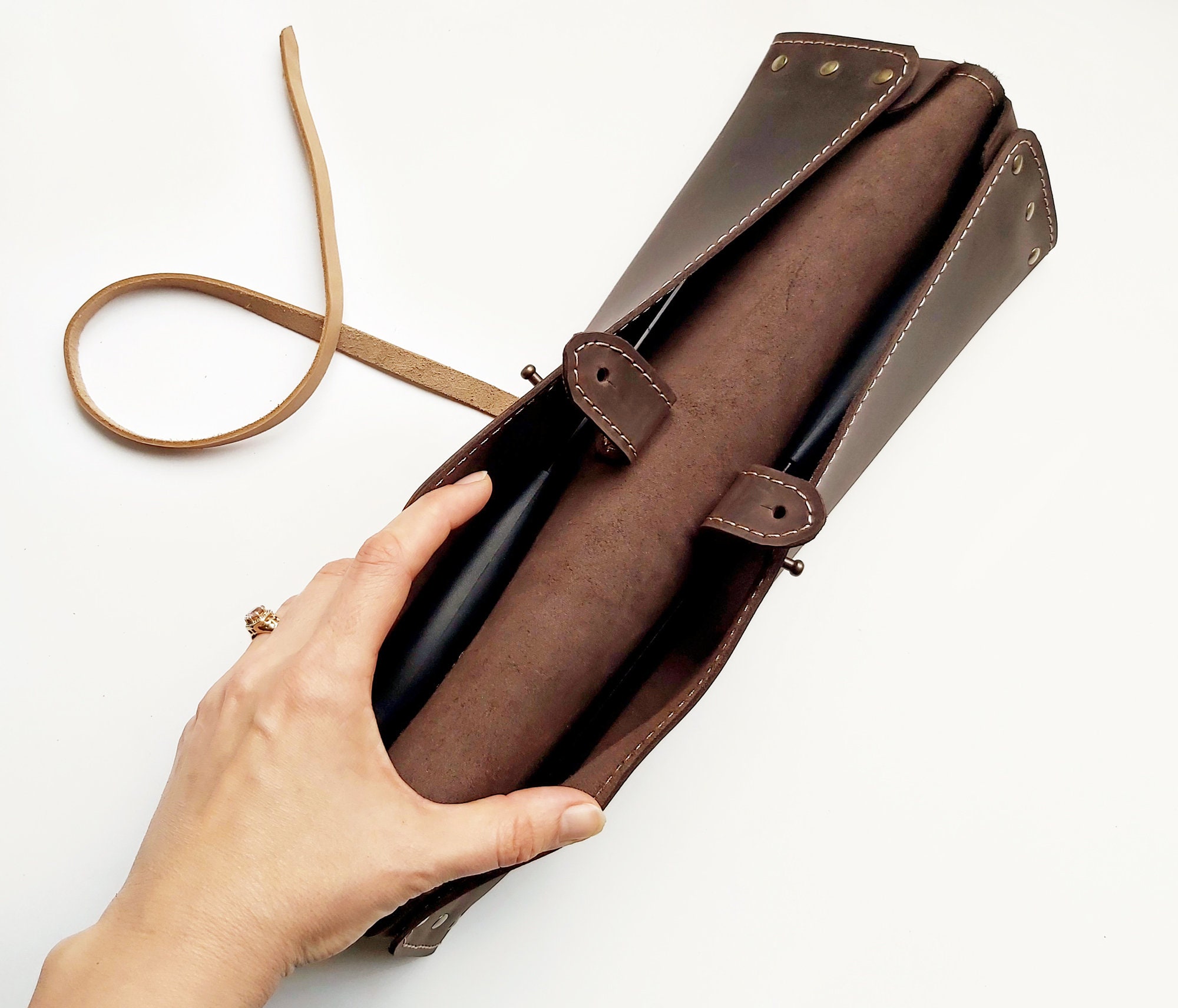 Leather Chefs Knife Roll, 2 Slots, Personalized Chefs Bag - Etsy