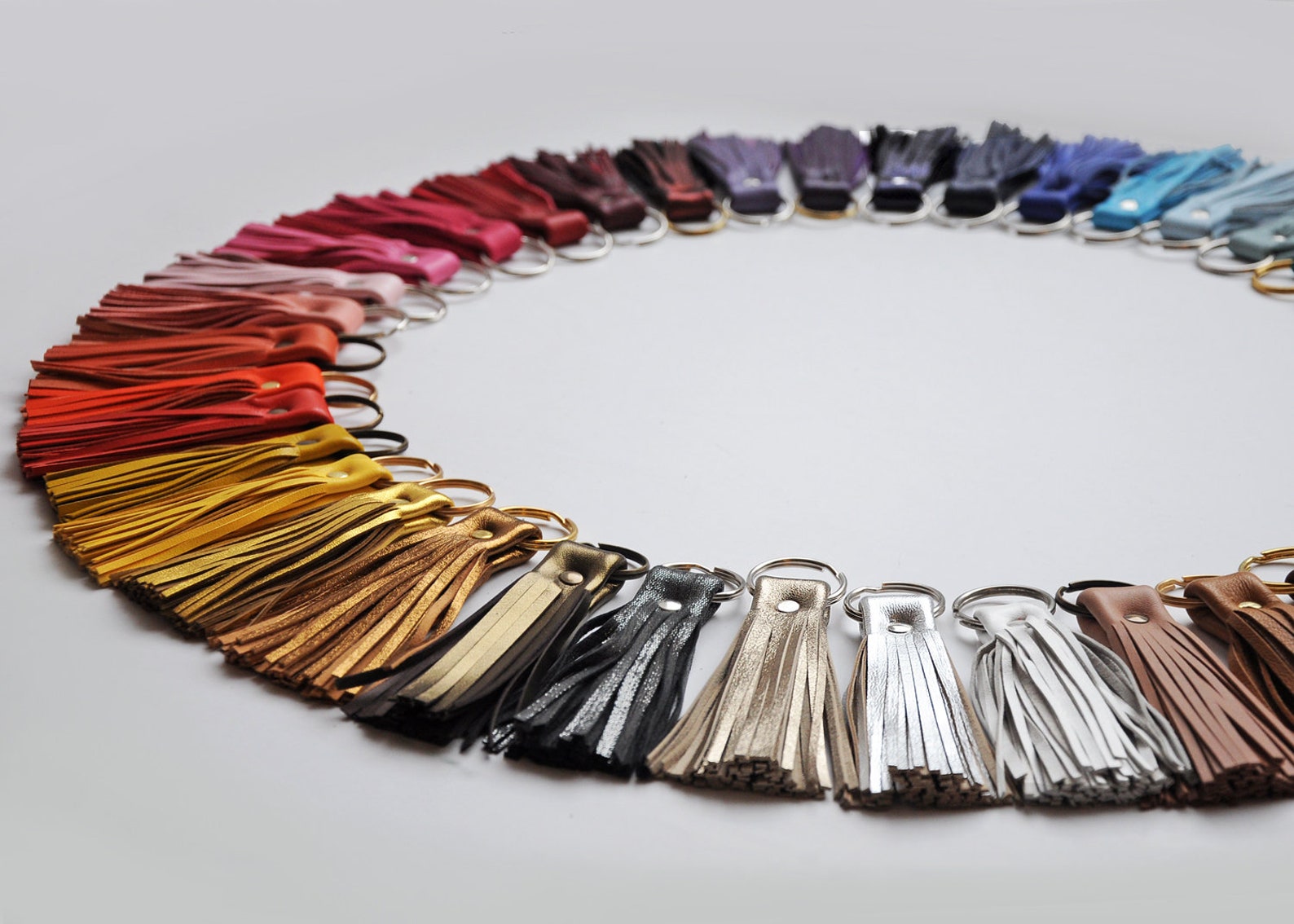 Leather Tassel Key Chain, Many Colors, Leather Key Fob - Etsy