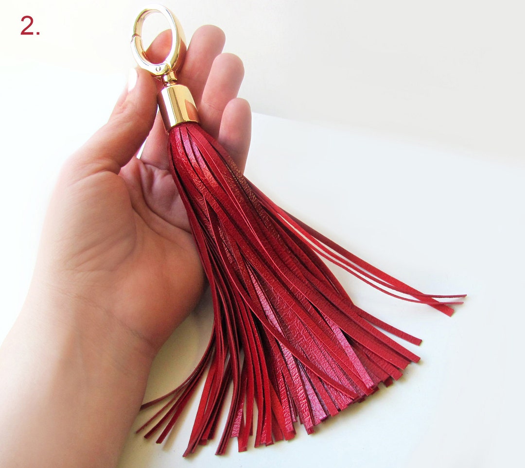 Leder-Quasten, Rote lange Quaste, Große Quaste - Etsy Schweiz