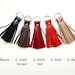 Leather Tassel Keychain, Black Colour Small Tassel, Many Colors ...