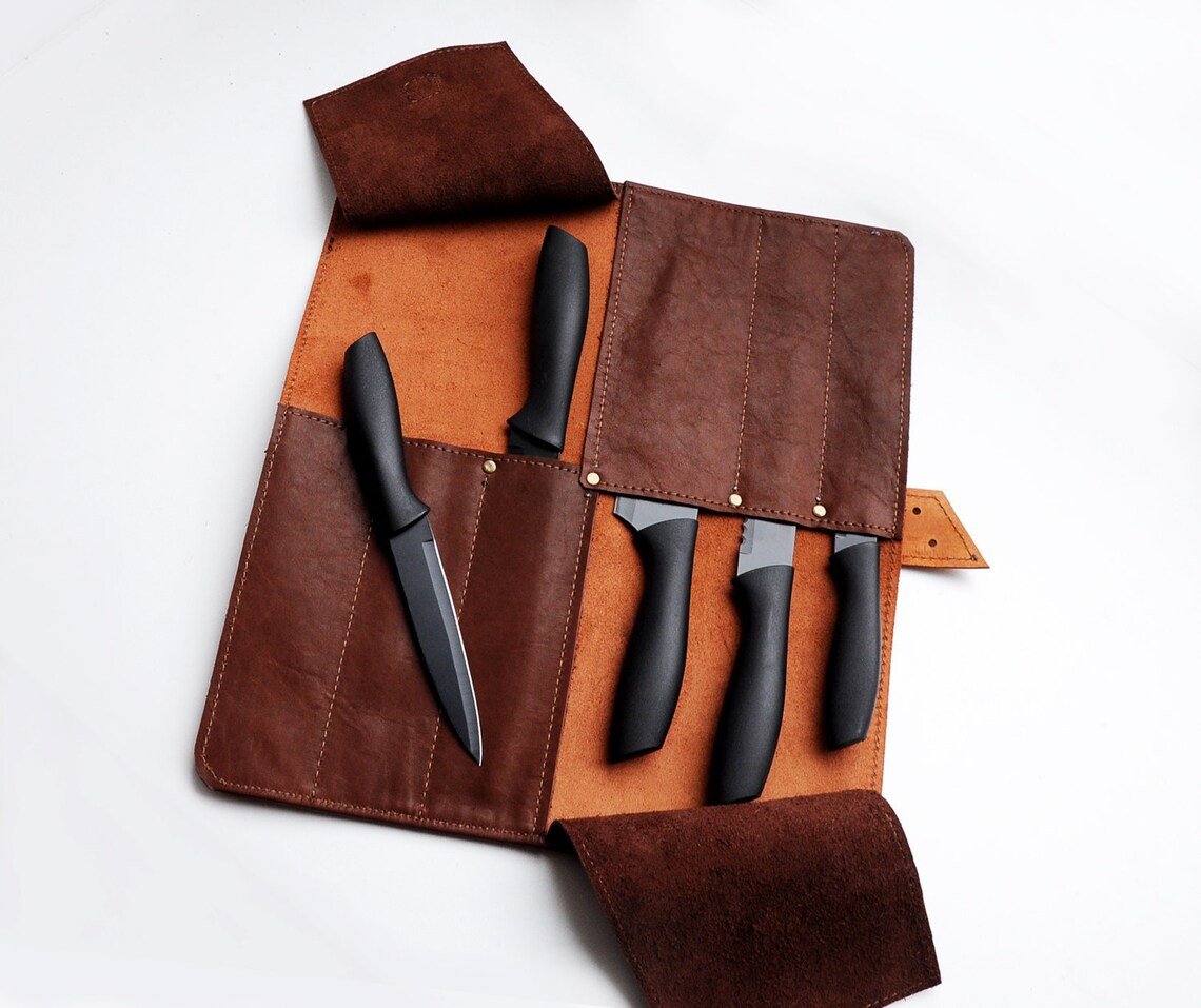 Leather Chef Knife Case, Personalized Handmade Knife Roll - Etsy
