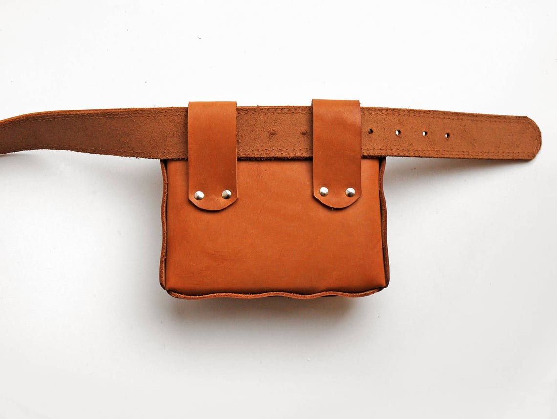 Personalized Belt Bag. Leather Hip Bag, Brown Festival Bag - Etsy