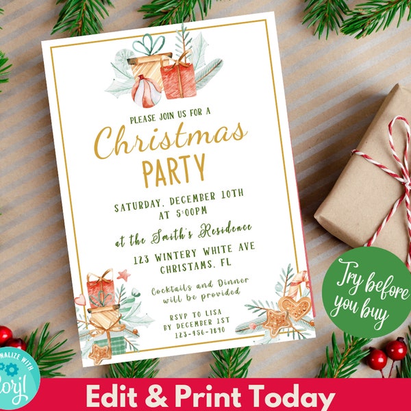 Formal Holiday Party Invitation - Etsy