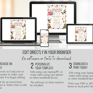 Cookies With Elves Editable Flyer, INSTANT DOWNLOAD, Photos With Elves ...