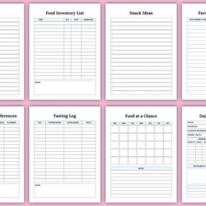 Editable Food Journal Printable Digital Food Diary Daily Food Journal ...