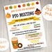 EDITABLE PTO Fall Meeting PTA Meeting November Informational Flyer ...