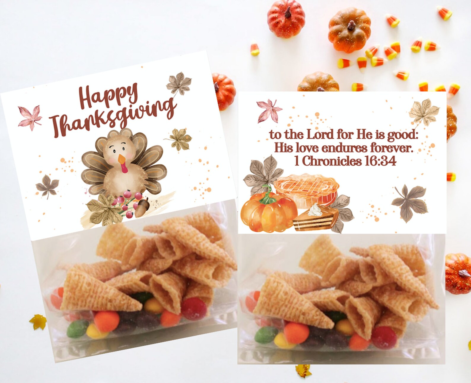 Thanksgiving Treat Bags Treat Topper Turkey Gift Tags - Etsy