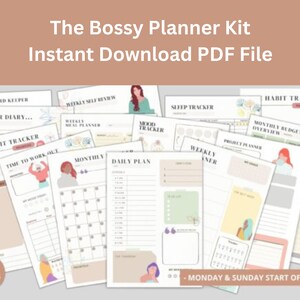 2024 Girl Boss Planner That Girl Printable Boss Babe Lady Small ...