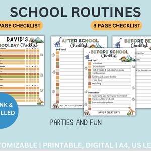 Dinosaur Chore Chart Responsibility Chart for Kids Chore Chart ...