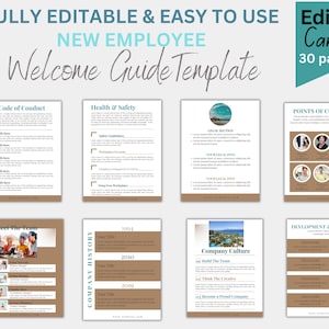 Employee Handbook Template Training Manual Template Employee Welcome ...