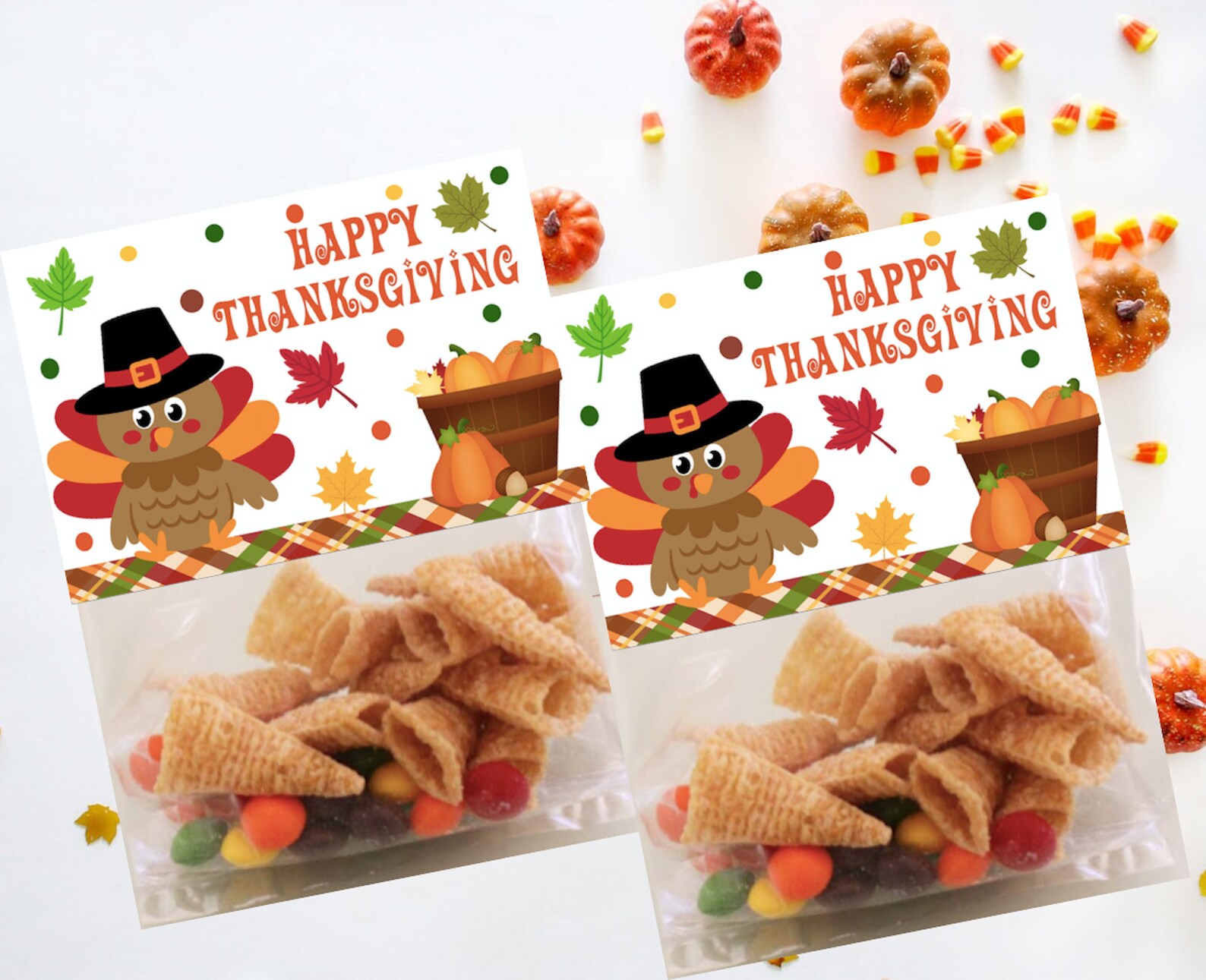 Thanksgiving Treat Bags Treat Topper Turkey Gift Tags - Etsy