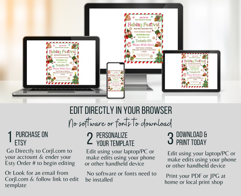 EDITABLE Photos With Elves Flyer Picture With Elves Self - Etsy