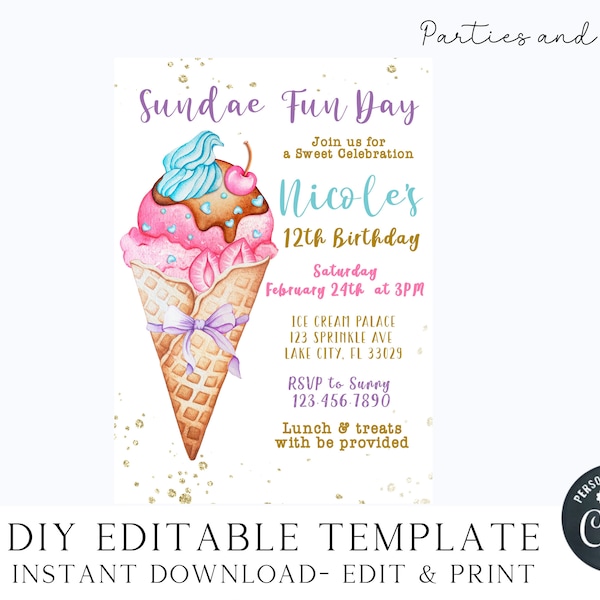 Sundae Party - Etsy
