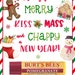 Merry Kissmas Printable Tag Chappy New Year Tag Holiday Lip Balm Tag ...