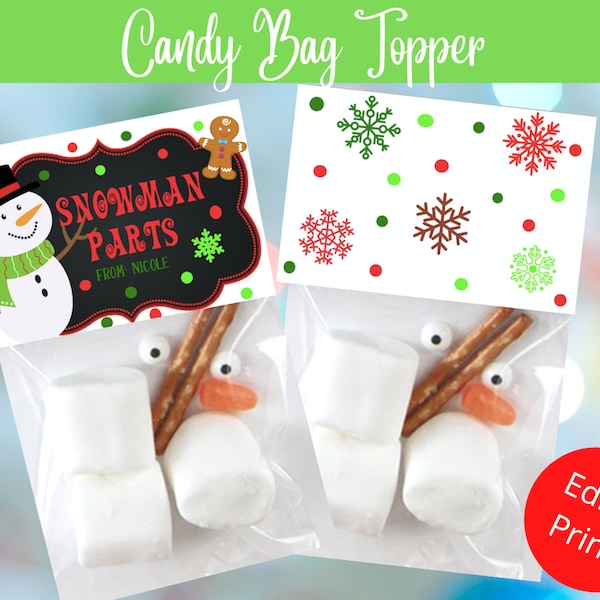 Snowman Poop Bag Topper - Etsy