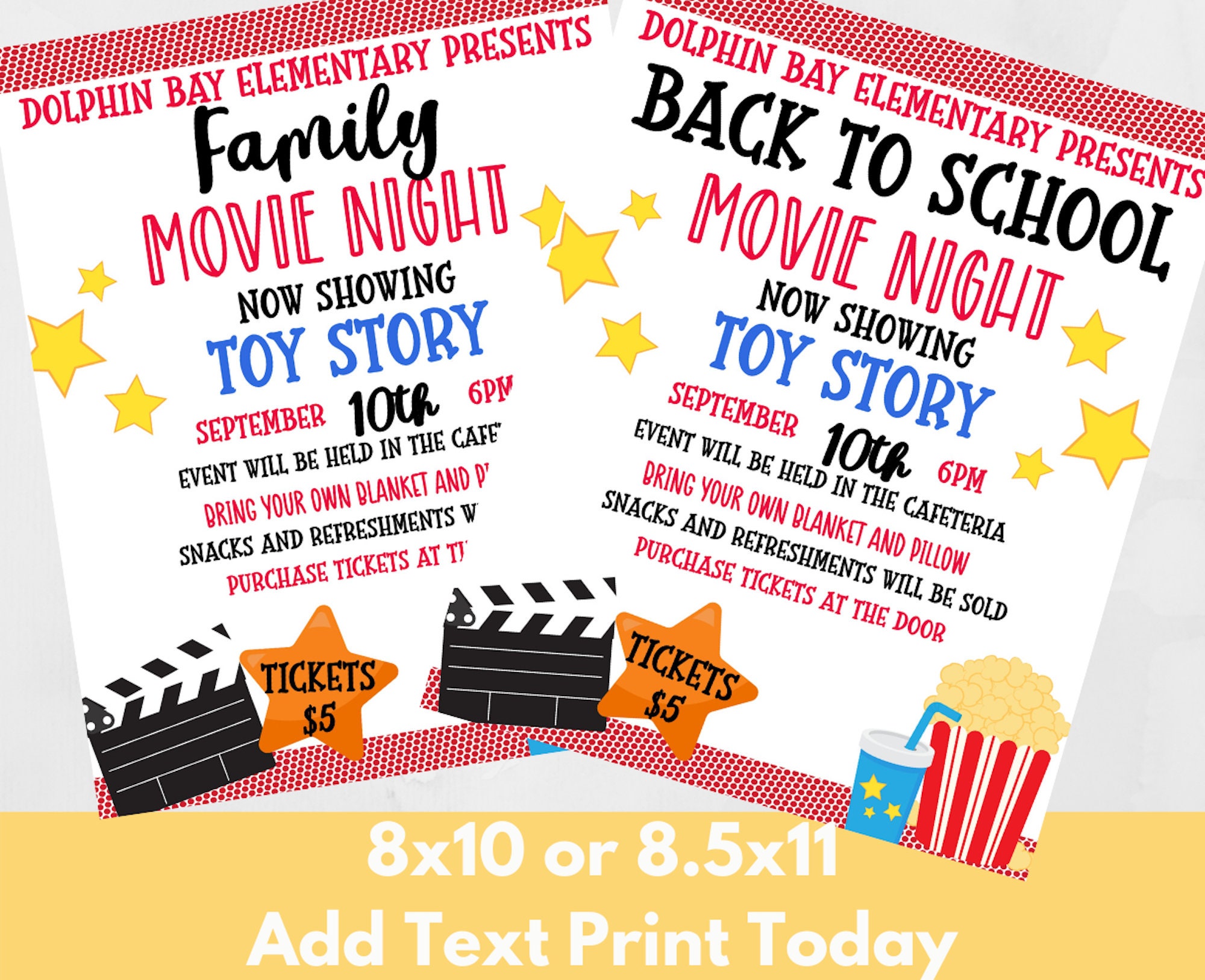 Family Movie Night Editable Flyer Fall Event PTA PTO - Etsy UK