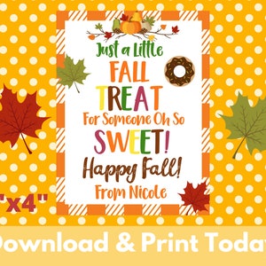 EDITABLE Fall Gift Tag Staff Appreciation Gift Teacher Appreciation ...