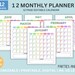 Pastel Colors Monthly Planner Printable Girl Monthly Planner Kids ...