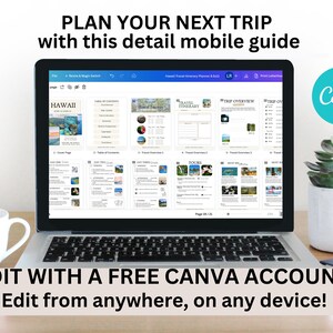 Editable Hawaii Travel Itinerary Template Hawaii Trip Printable Planner ...