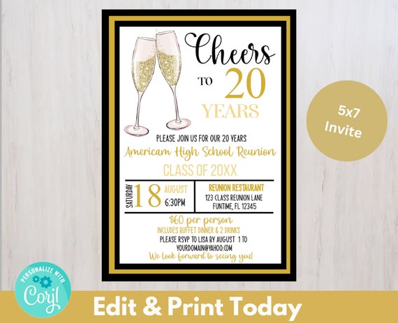 50 Class Reunion Invitation Graphics