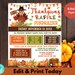 EDITABLE Thanksgiving Raffle Ticket Fundraiser Flyer Raffle Fundraiser ...