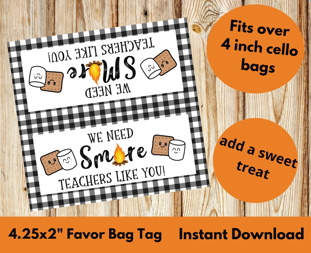 Staff Gift Tag Appreciation Teacher Gift Tag We Need S'more Teachers ...