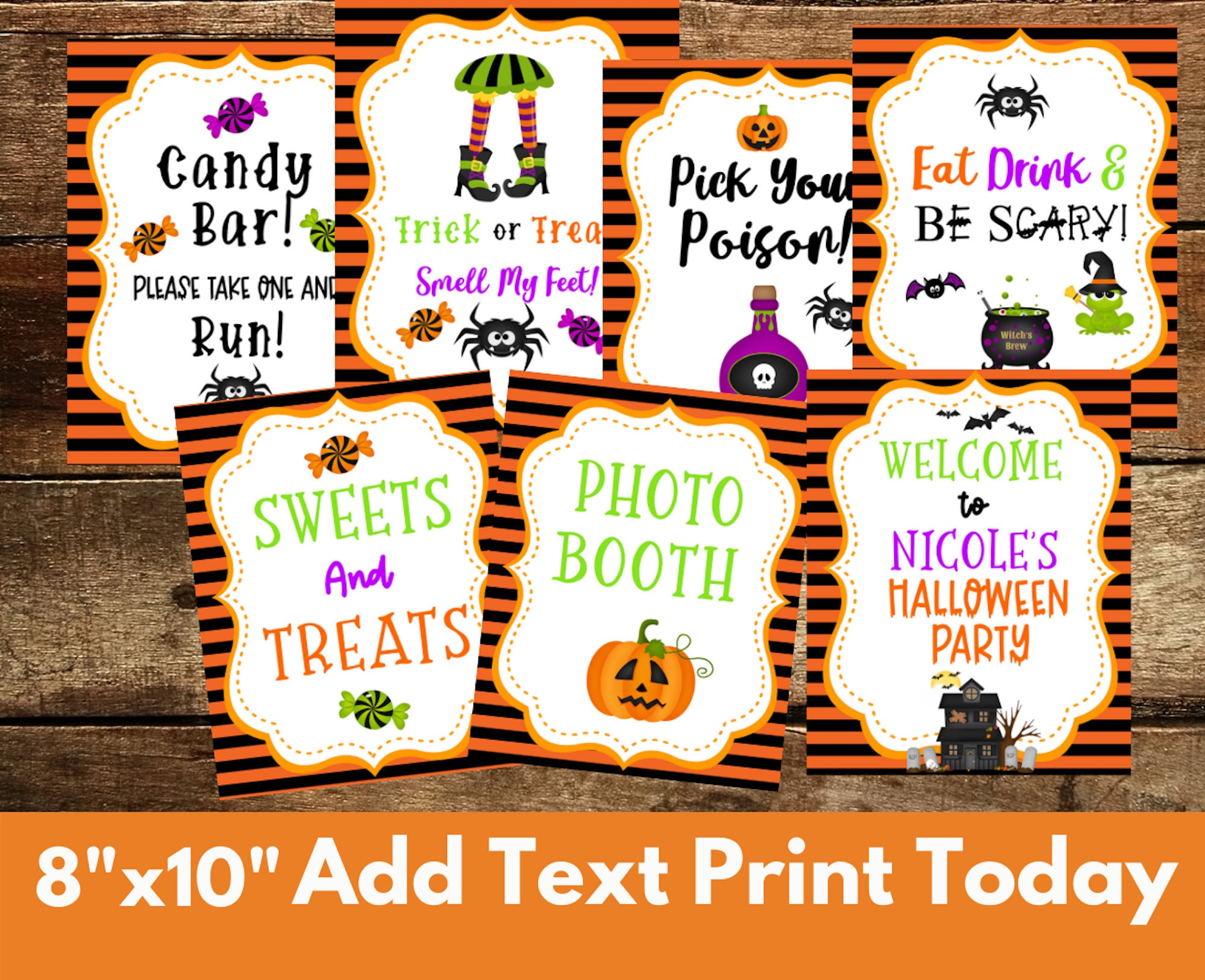 Halloween Party Signs