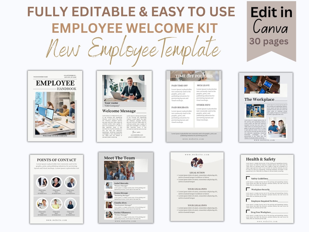 Employee Handbook Template Training Manual Template Employee Welcome ...