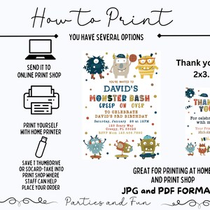Monster Birthday Invitation Template Monster Birthday Invitation ...