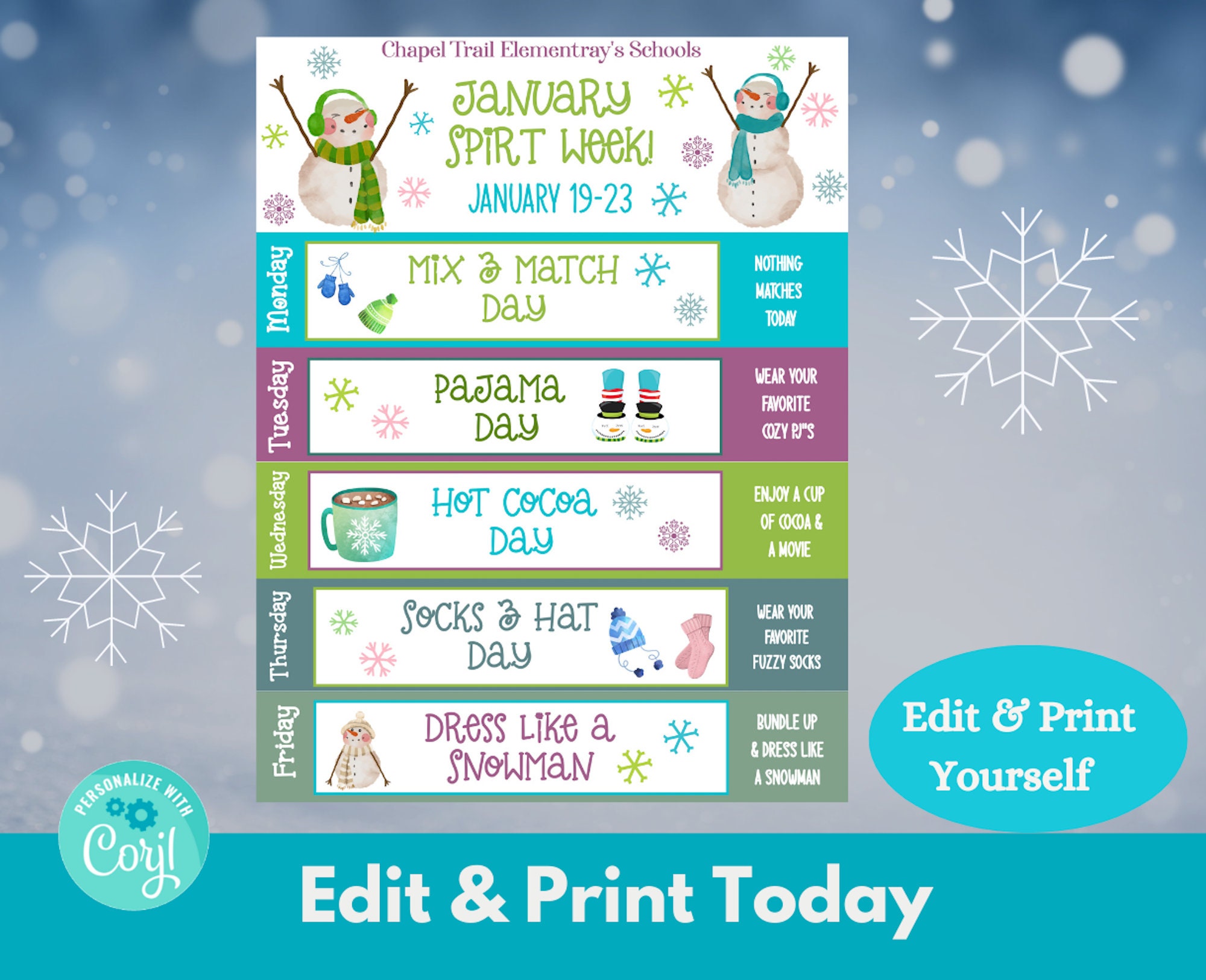 January Winter Themes