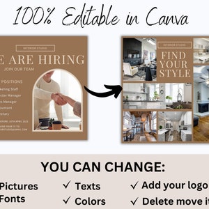 Interior Design Instagram Post Template Real Estate Social Media Posts ...
