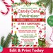 Christmas Candy Cane Fundraiser Flyer Printable PTO PTA School ...