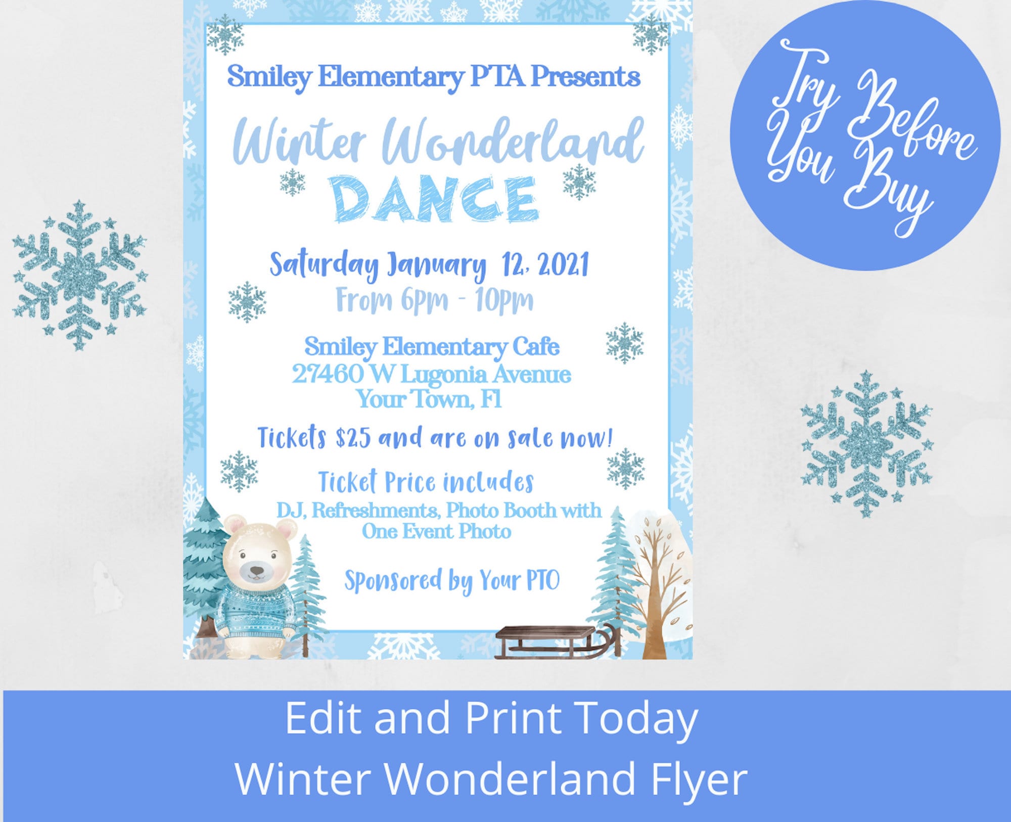 Elementary School Dance Flyer