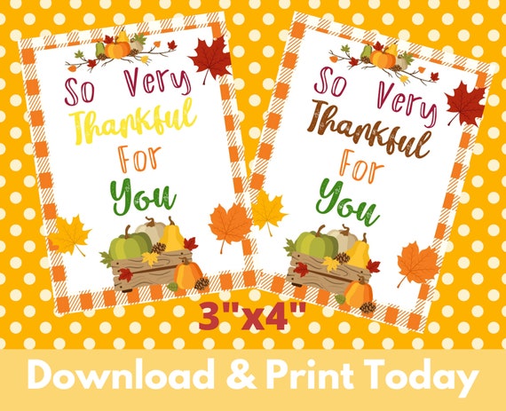 Thanksgiving Staff Appreciation Printable Tag Fall Staff Gift Staff Tag ...
