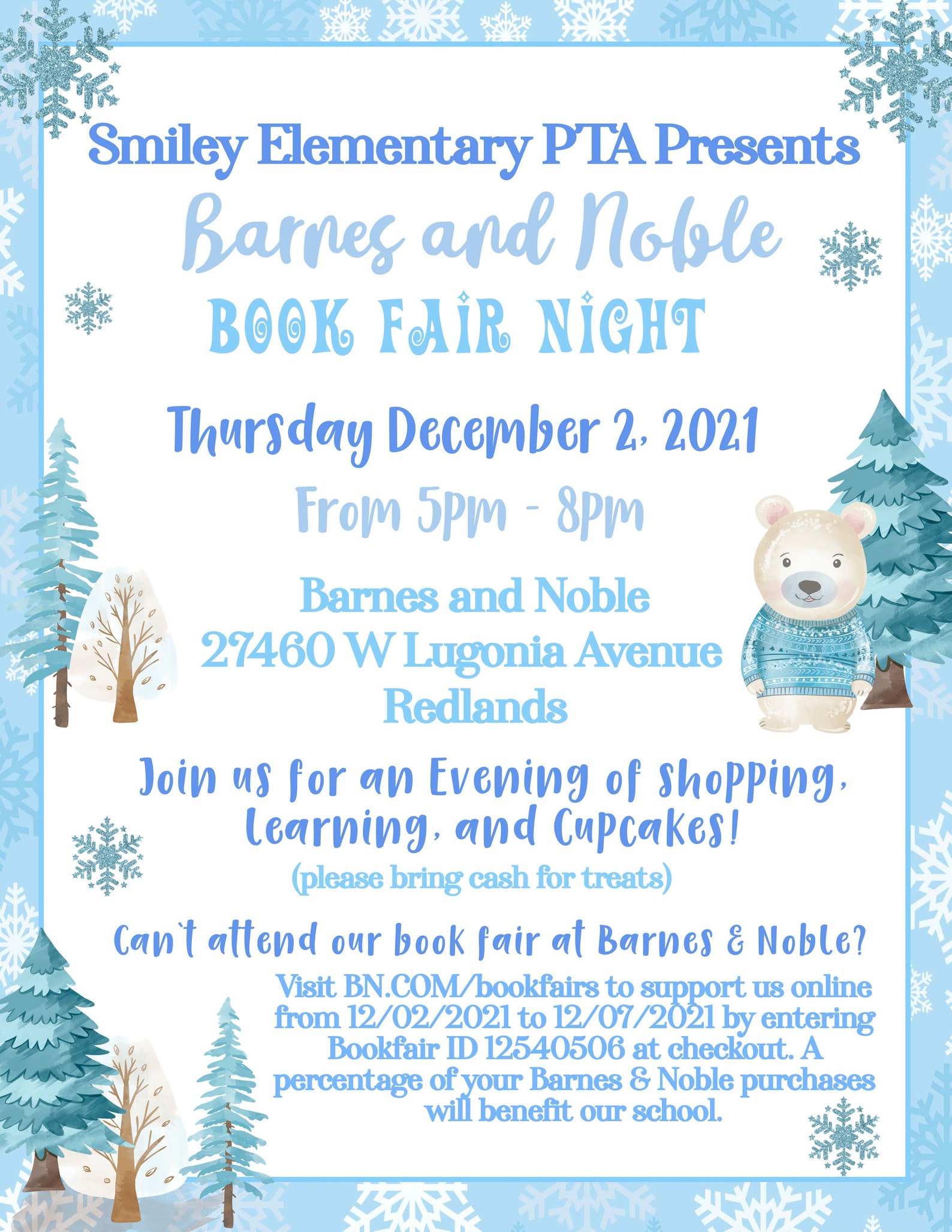EDITABLE Holiday Winter Wonderland Book Fair Editable Flyer - Etsy