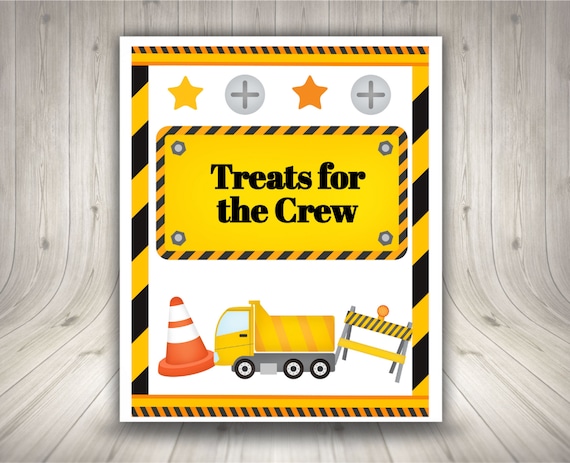 Construction Party Signs Construction Birthday Party Food table Sign ...