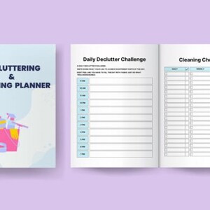 Editable Decluttering Cleaning Planner Printable Weekly Monthly ...