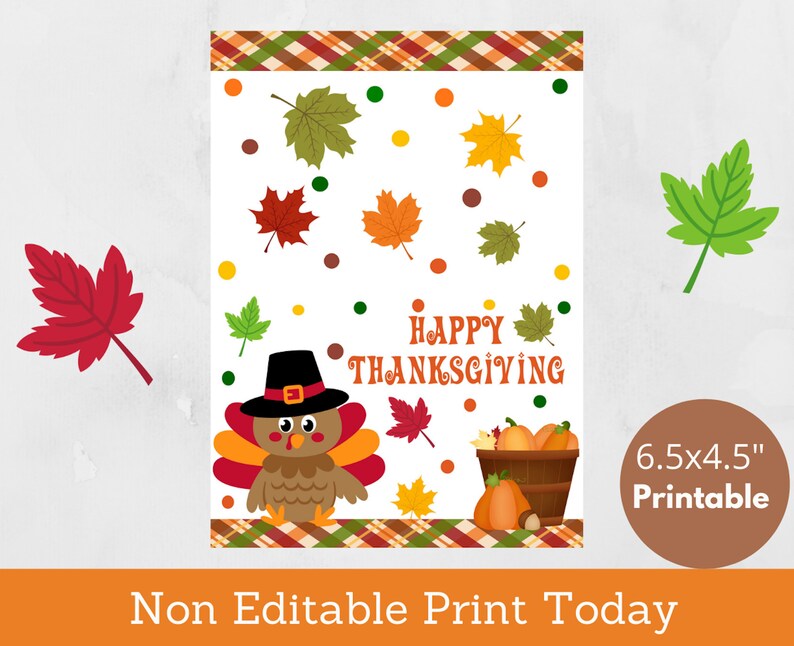 Thanksgiving Treat Bags Treat Topper Turkey Gift Tags - Etsy