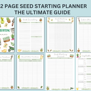 Seed Starting Planne Garden Planner Gardening Planner Seed Organizer ...